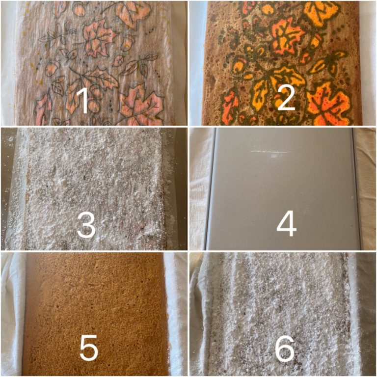 Patterned Pumpkin Cake Roll - Sweet Girl Treats