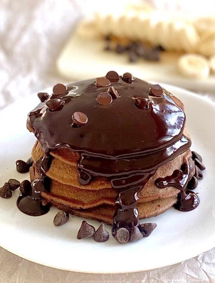 Triple Chocolate Pancakes - Sweet Girl Treats