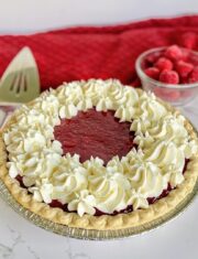 Raspberry Cream Cheese Pie - Sweet Girl Treats
