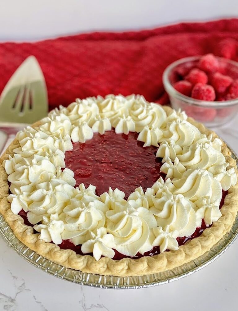 Raspberry Cream Cheese Pie - Sweet Girl Treats