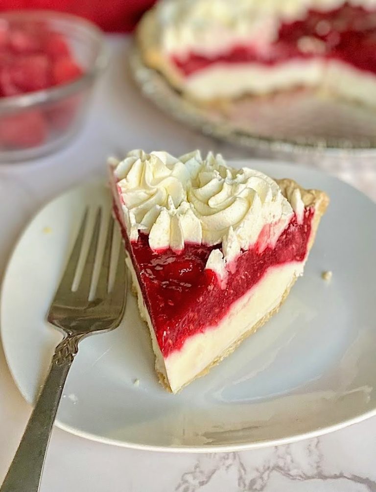 Raspberry Cream Cheese Pie - Sweet Girl Treats