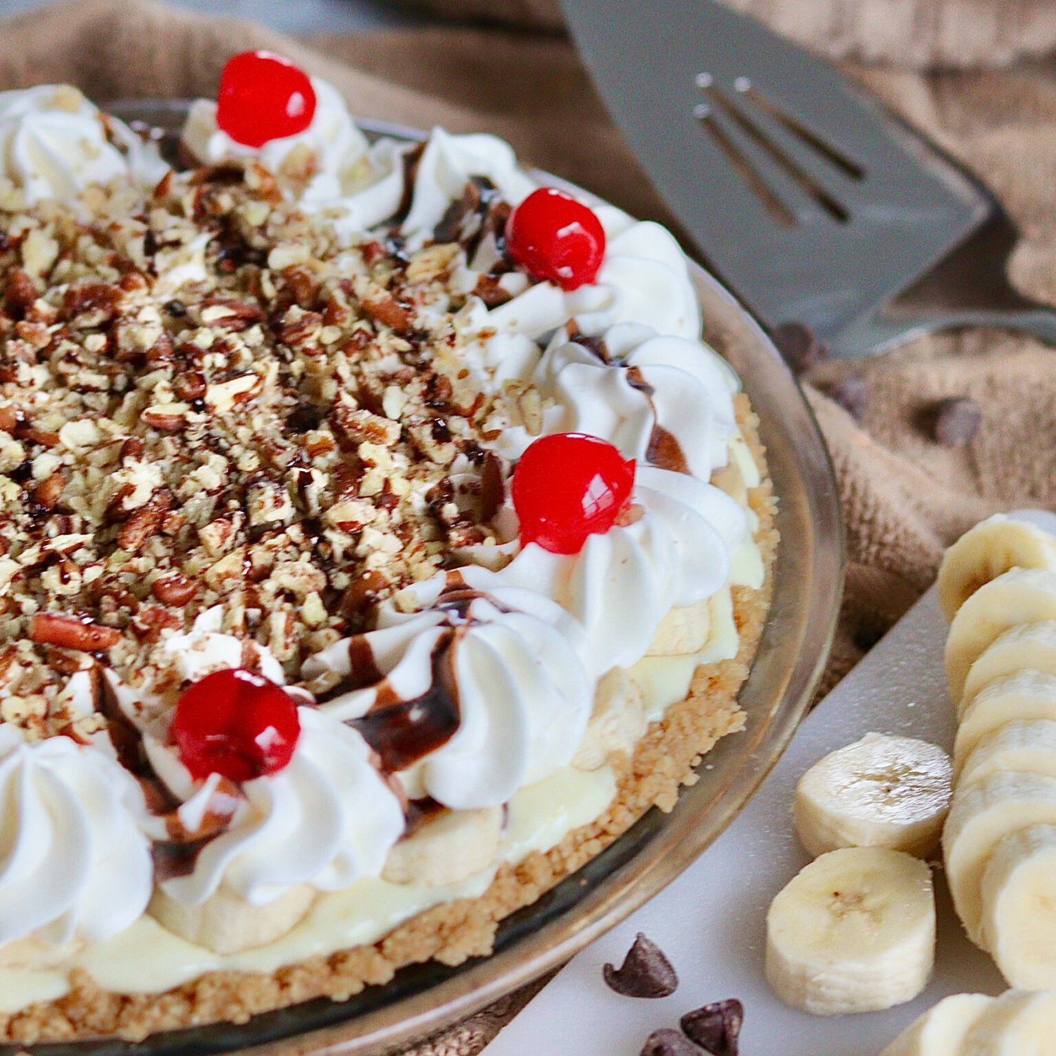 Banana Split Pie - Sweet Girl Treats