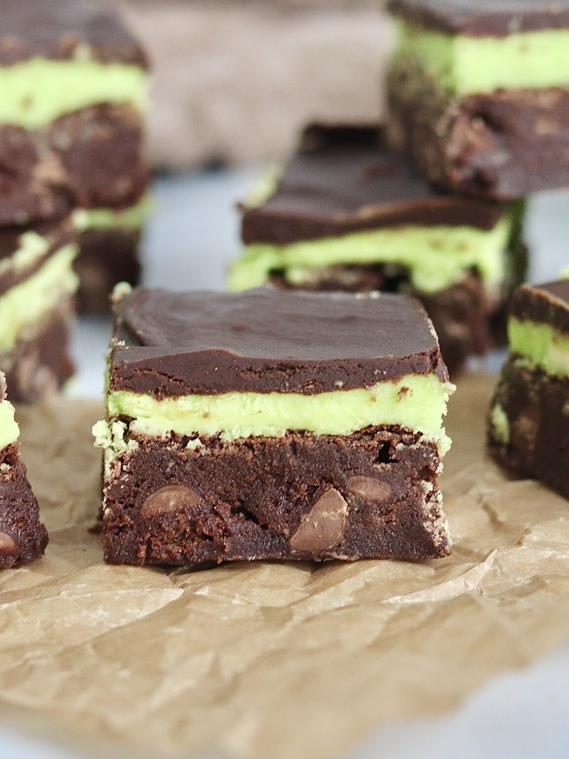 Frosted Mint Brownies - Sweet Girl Treats