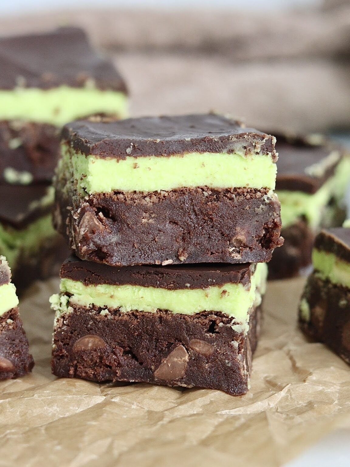 Frosted Mint Brownies - Sweet Girl Treats