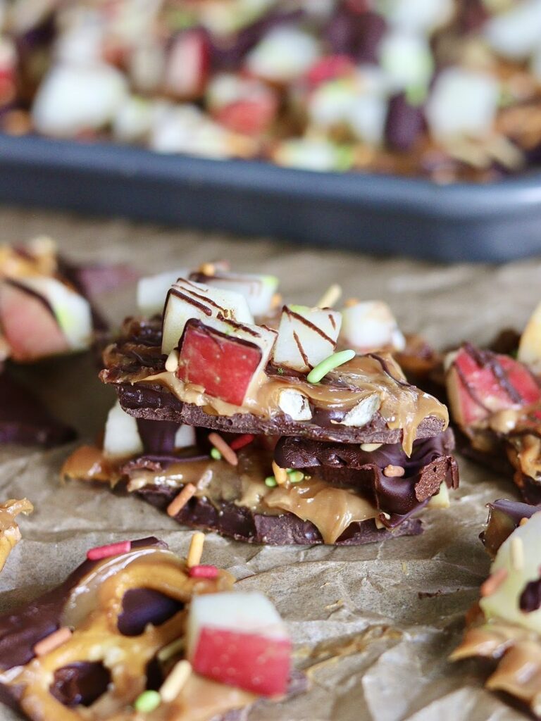 Easy Caramel Apple Bark - Sweet Girl Treats